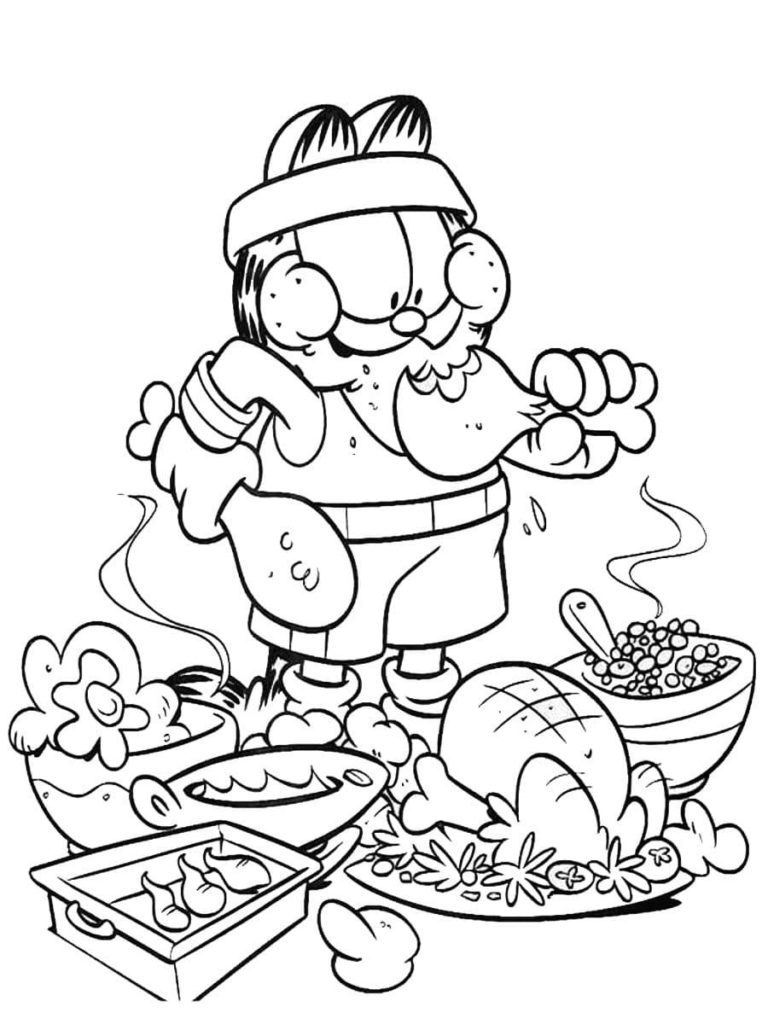 Coloriage Garfield. Gratuit à imprimer pour les enfants