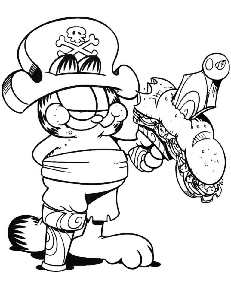 Garfield Coloring Pages. Print for Kids for Free | WONDER DAY ...