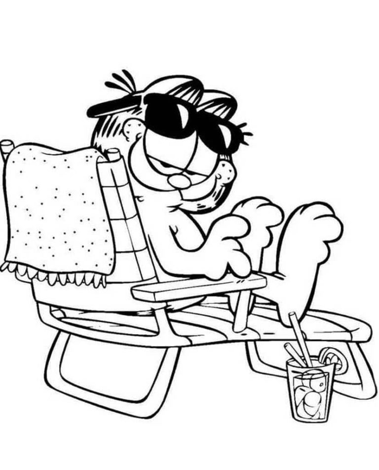 Coloriage Garfield. Gratuit à imprimer pour les enfants