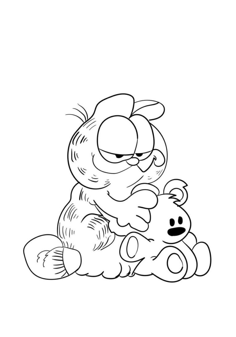 Coloriage Garfield. Gratuit à imprimer pour les enfants