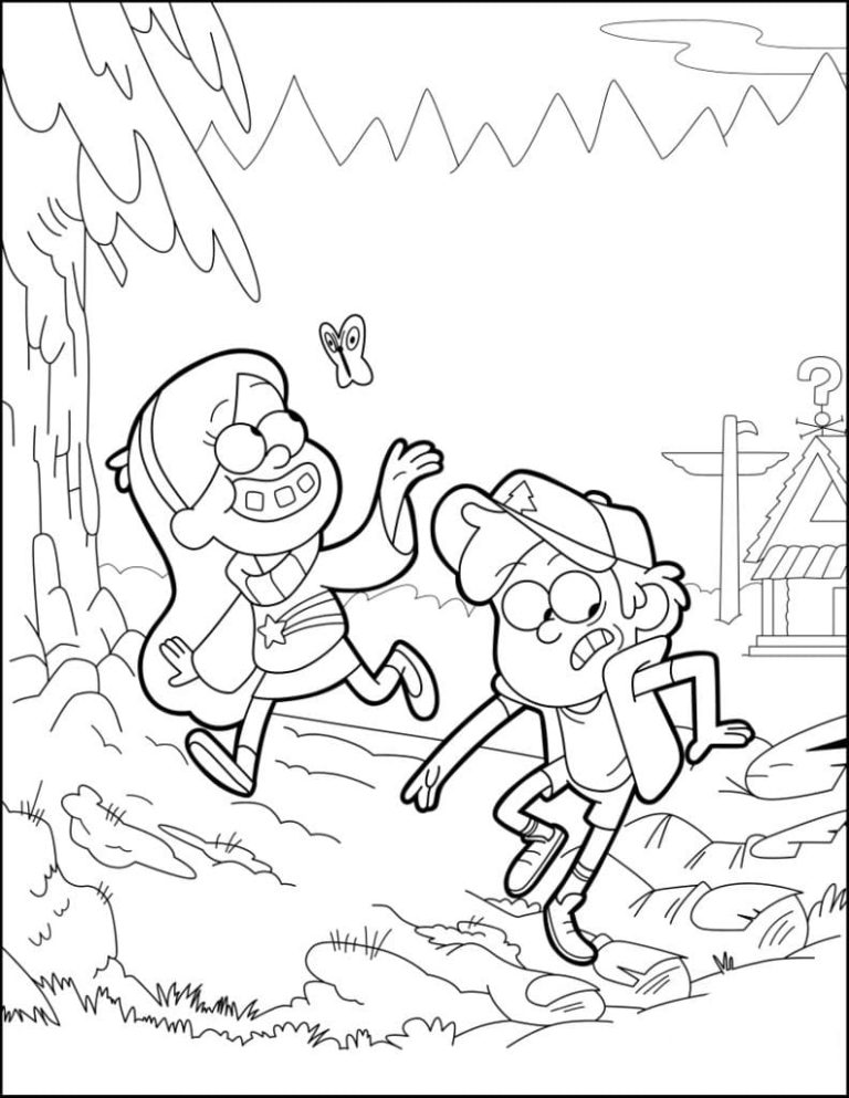 Dibujos de Gravity Falls para Colorear (100 Piezas). Imprime gratis