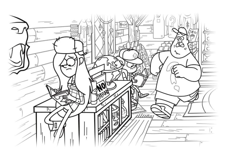 Gravity Falls coloring pages (100 Pieces). Print for free