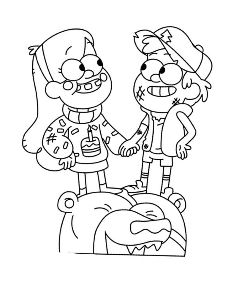 Dibujos de Gravity Falls para Colorear (100 Piezas). Imprime gratis