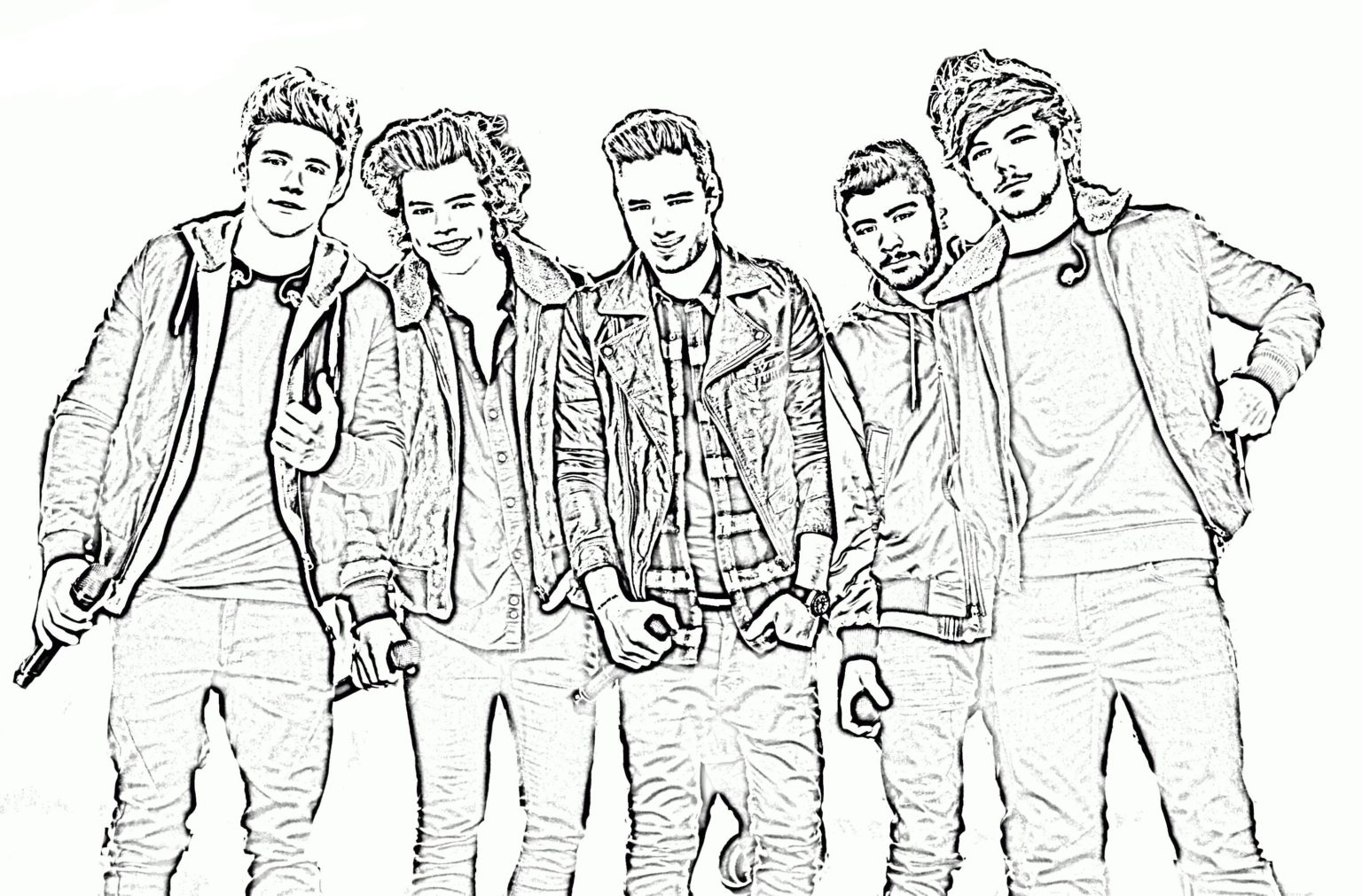 Coloring pages One Direction. Download and Print for Free