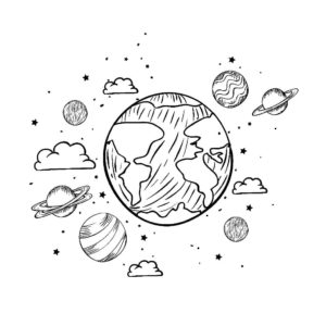 Planets Coloring Pages (100 Pieces). Print free for Kids