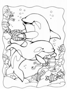 Kostenlose Ausmalbilder Unterwasserwelt — Meerestiere für Kinder