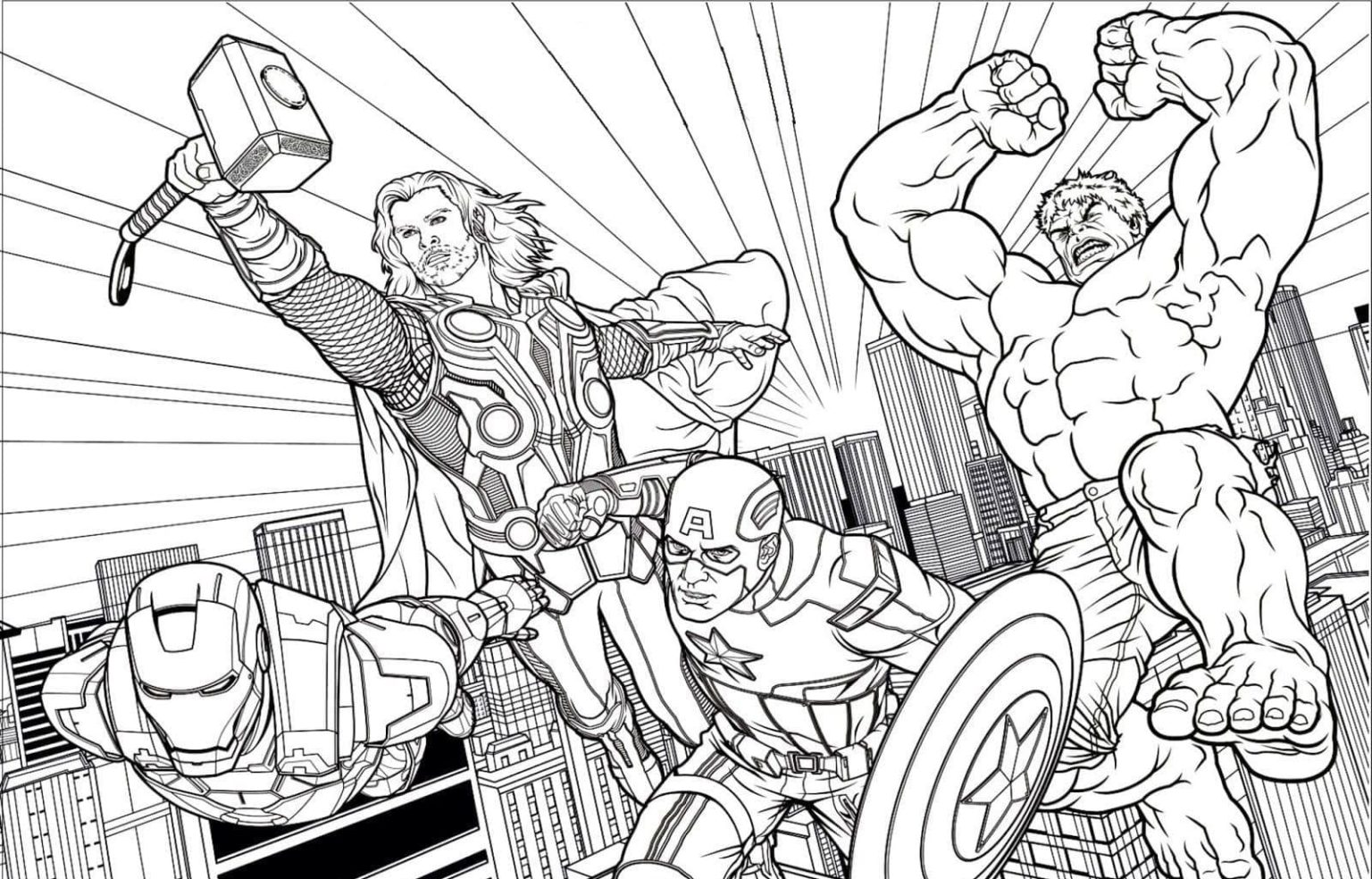 Desenhos de Super-heróis para Colorir. Imprimir gratuitamente