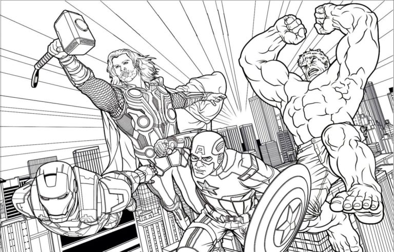 Desenhos de Super-heróis para Colorir. Imprimir gratuitamente