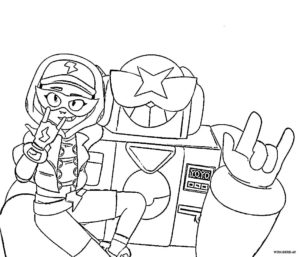 Coloring Pages Surge Brawl Stars. Download and Print for Free