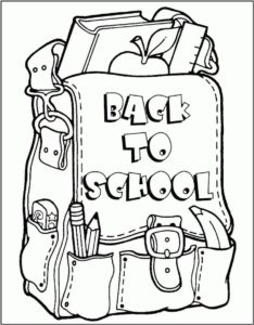 Back to School Coloring Pages. Free 65 Printable Images