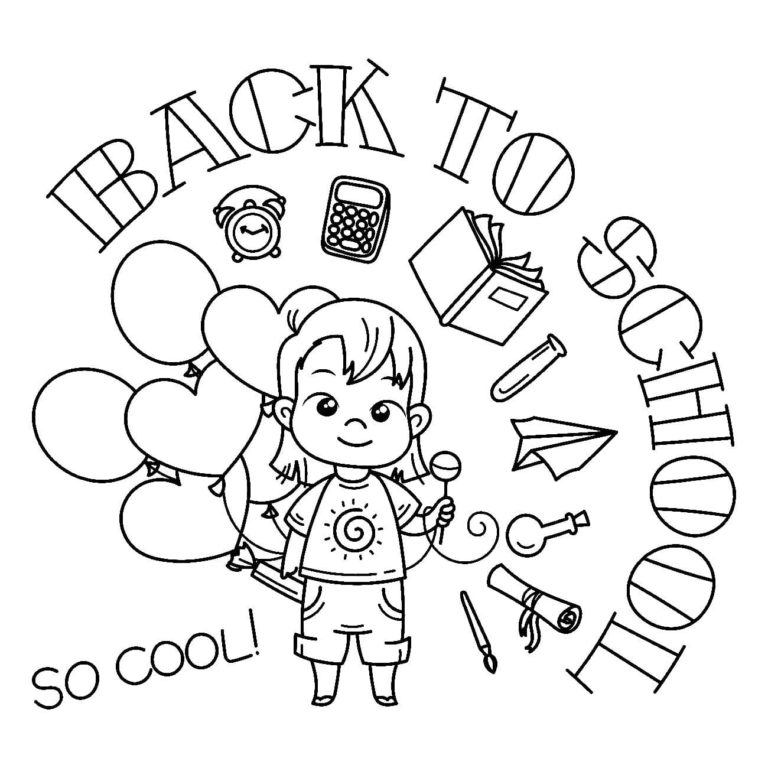 Back to School Coloring Pages. Free 65 Printable Images