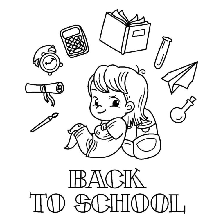 Back to School Coloring Pages. Free 65 Printable Images