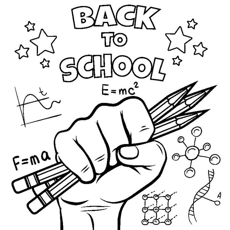 Back to School Coloring Pages. Free 65 Printable Images