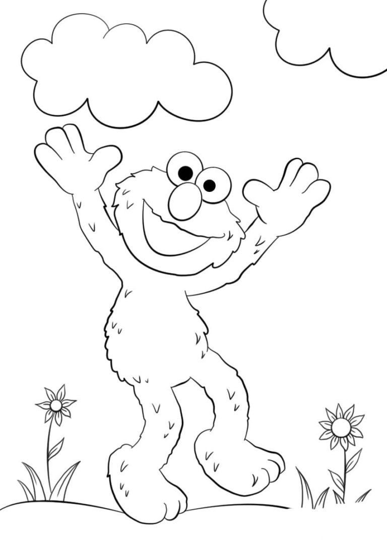 Coloring pages Elmo Sesame Street. Print for free | WONDER DAY ...
