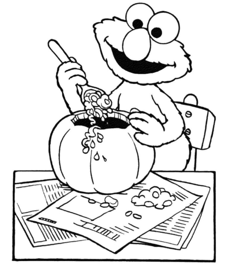 Coloring pages Elmo Sesame Street. Print for free | WONDER DAY ...