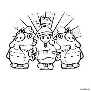 Coloriage Fall Guys. Imprimez gratuitement | WONDER DAY — Coloriages ...