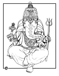 Ganesha Coloring Pages. Print for Free | WONDER DAY — Coloring pages ...