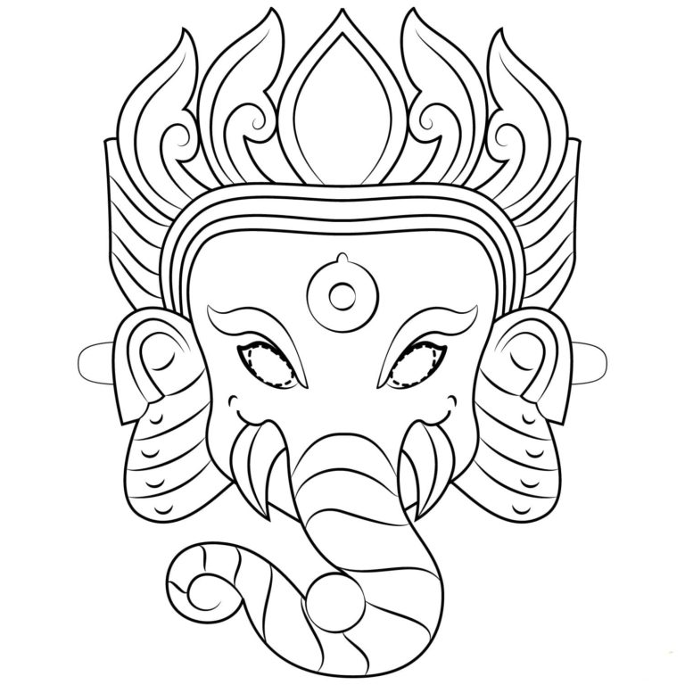 Ganesha Coloring Pages. Print for Free | WONDER DAY — Coloring pages ...