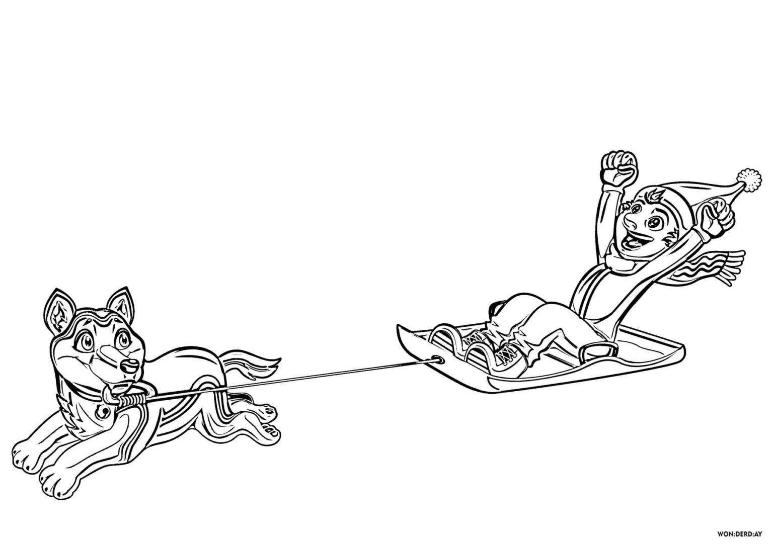 Husky Coloring Pages. Print for Free | WONDER DAY — Coloring pages for ...