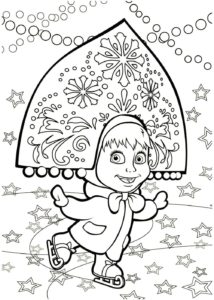 Coloriages Masha et Michka (100) à imprimer | WONDER DAY — Coloriages ...
