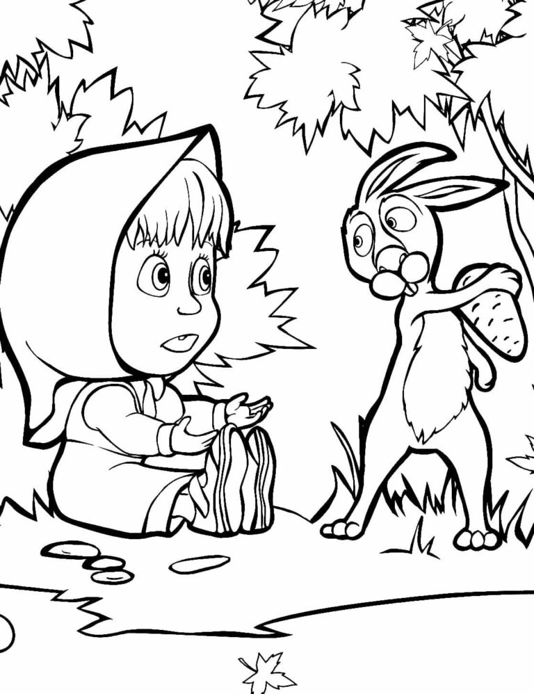 Disegni di Masha e Orso da colorare (100) da stampare
