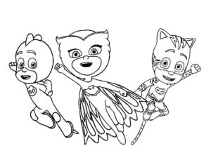 Disegni di PJ Masks da colorare. Stampa gratuitamente