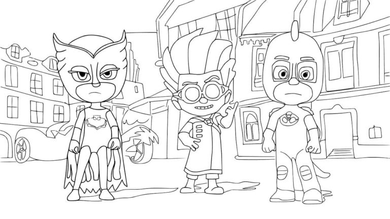 Disegni di PJ Masks da colorare. Stampa gratuitamente