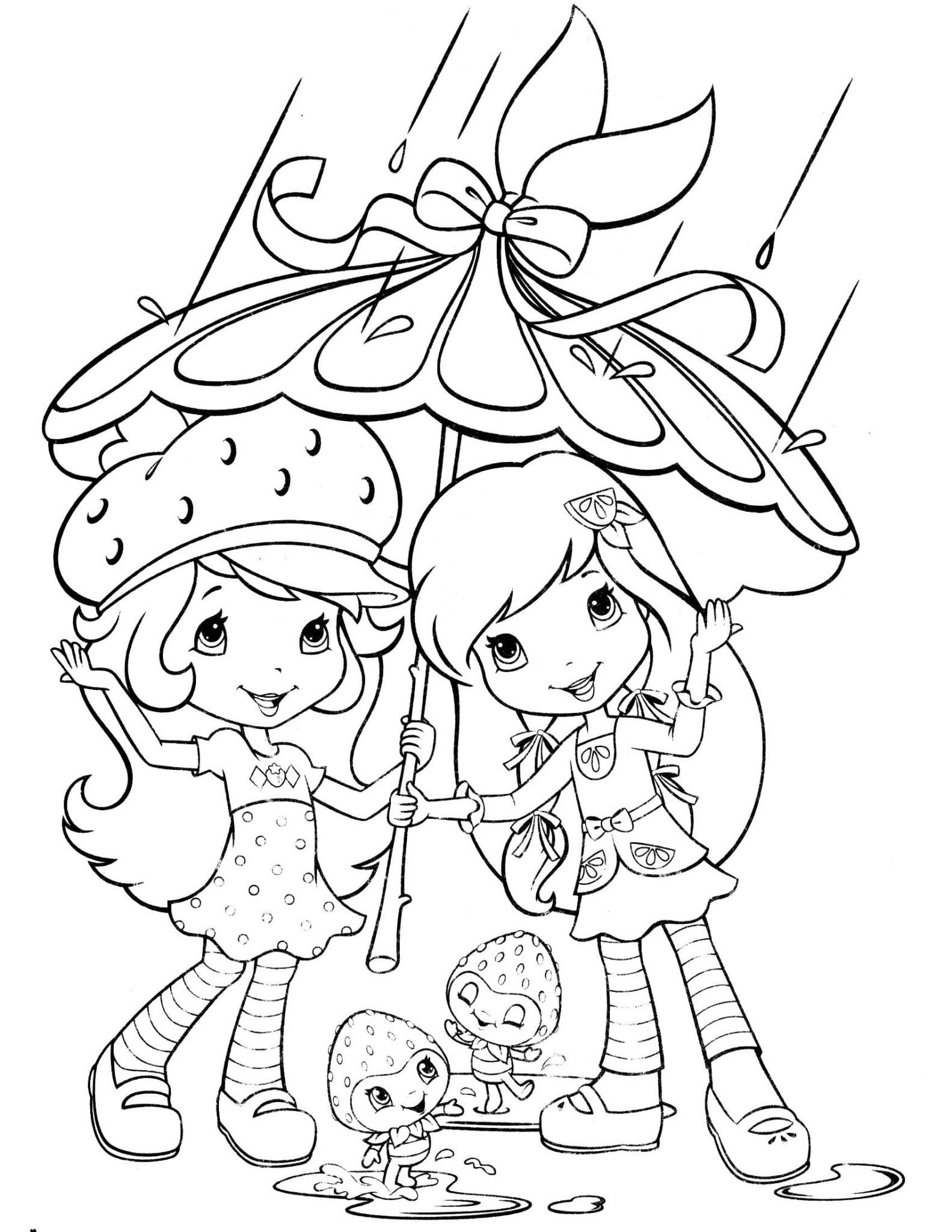 Coloring pages Strawberry Shortcake. Free printable