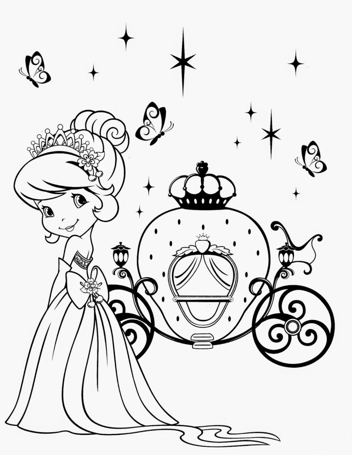 Coloring pages Strawberry Shortcake. Free printable