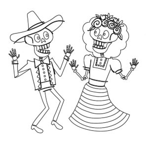 Dia De Los Muertos Coloring Pages. 100 Free Images