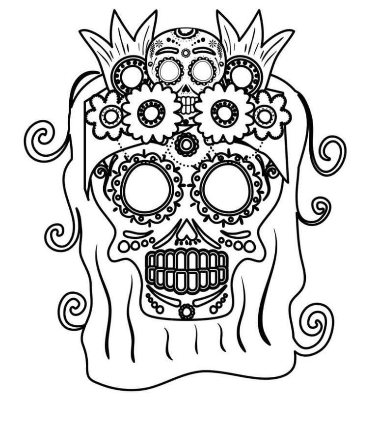 Dia De Los Muertos Coloring Pages. 100 Free Images