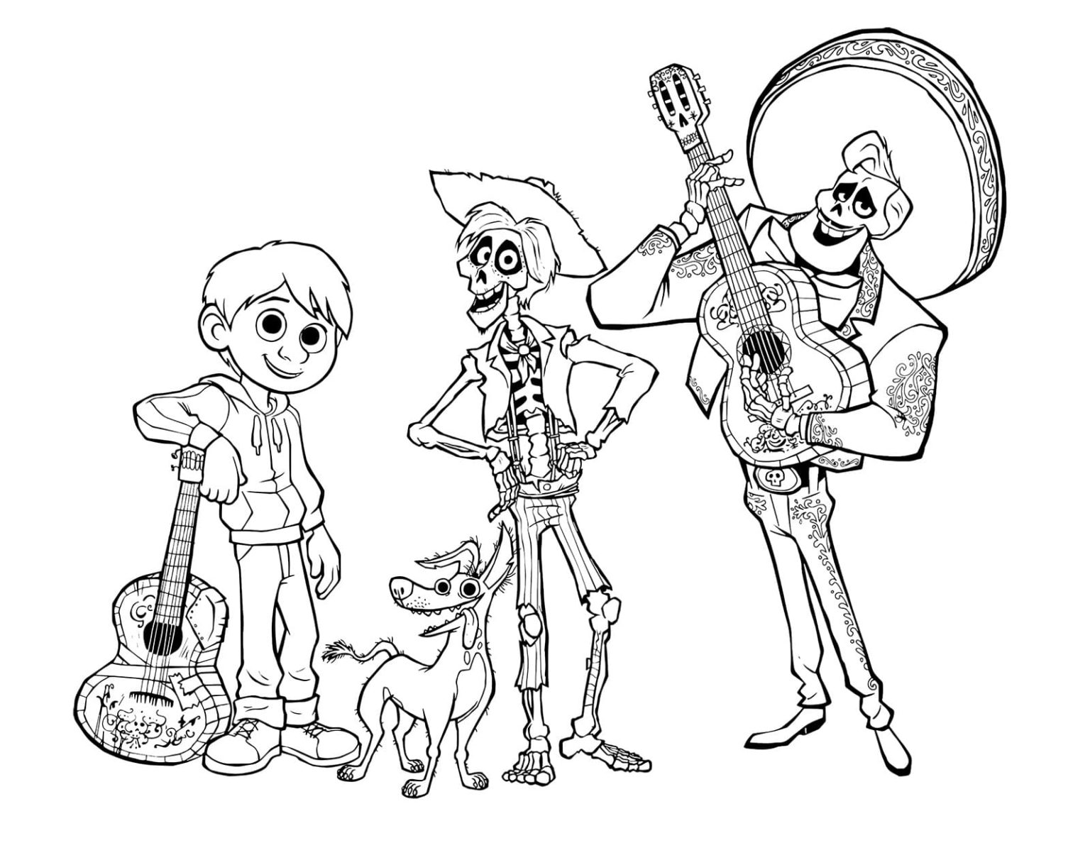 Dia De Los Muertos Coloring Pages. 100 Free Images