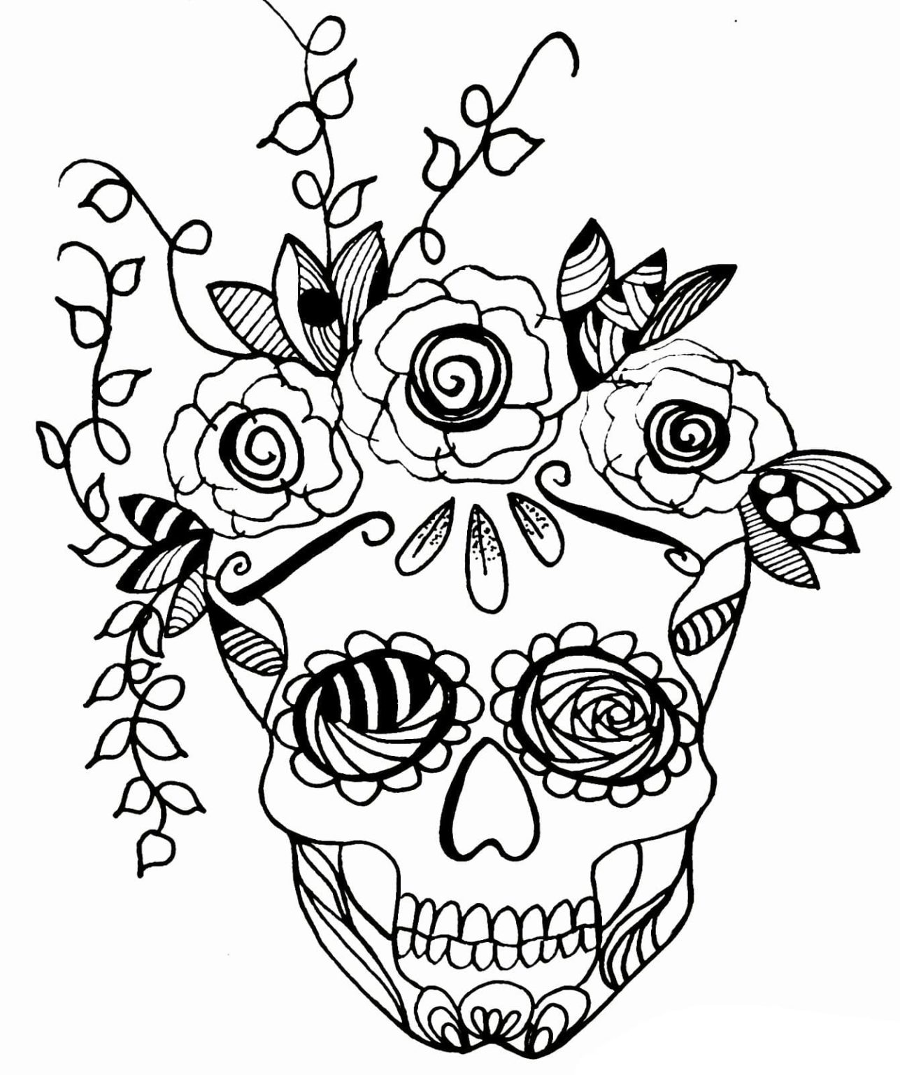 Dia De Los Muertos Coloring Pages. 100 Free Images