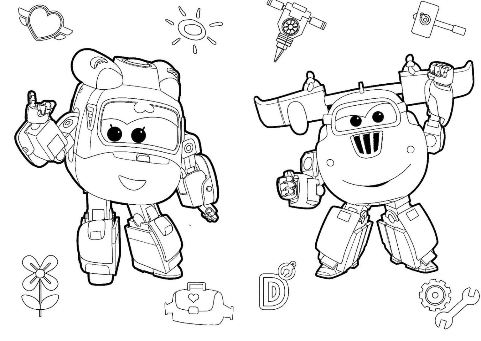 Super Wings Coloring Pages. Print for Kids | WONDER DAY — Coloring ...