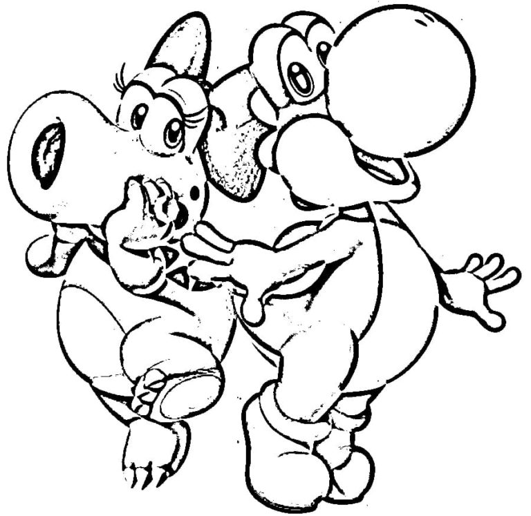 Coloriages Yoshi. Imprimer Dinosaure de Mario | WONDER DAY — Coloriages ...