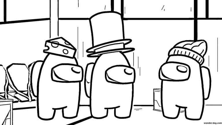 Disegni di Among Us da colorare. Stampa gratuitamente (100 pezzi)