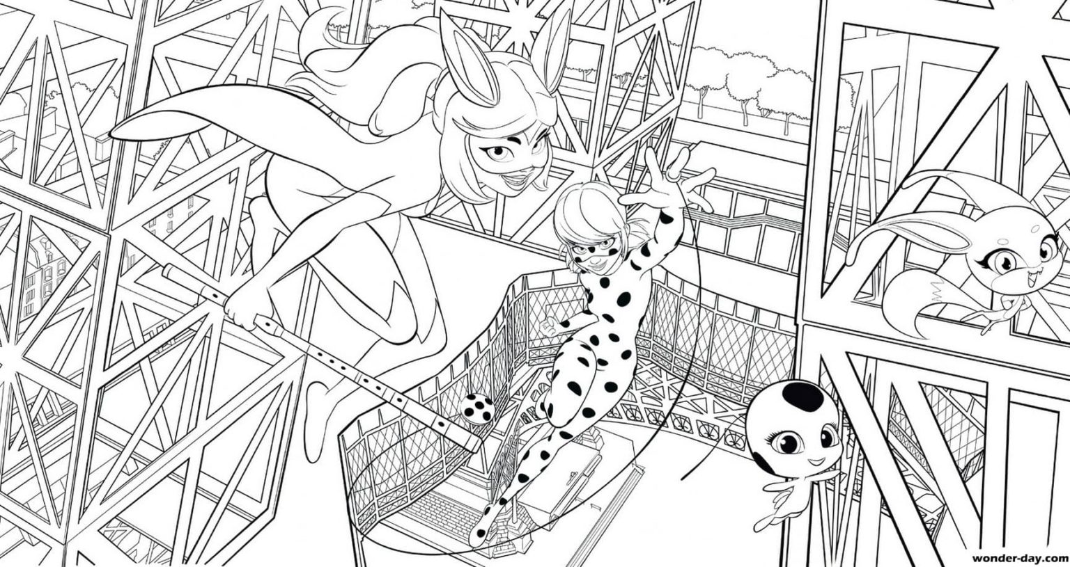 Раскраски Леди Баг и Супер Кот (140 штук). Топ коллекция