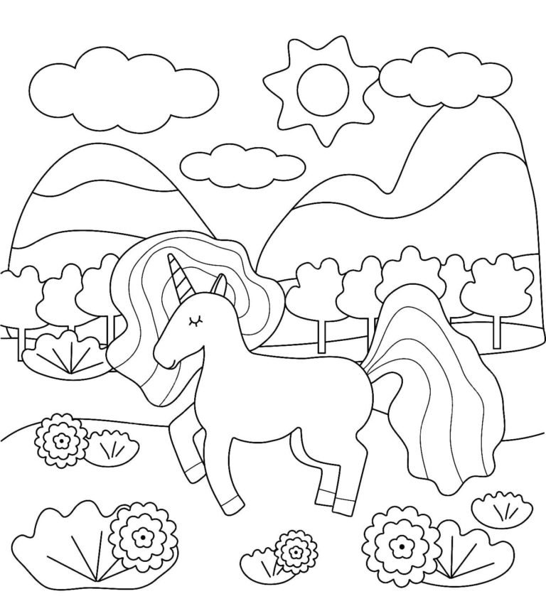 Раскраски единороги. Скачать и распечатать бесплатно