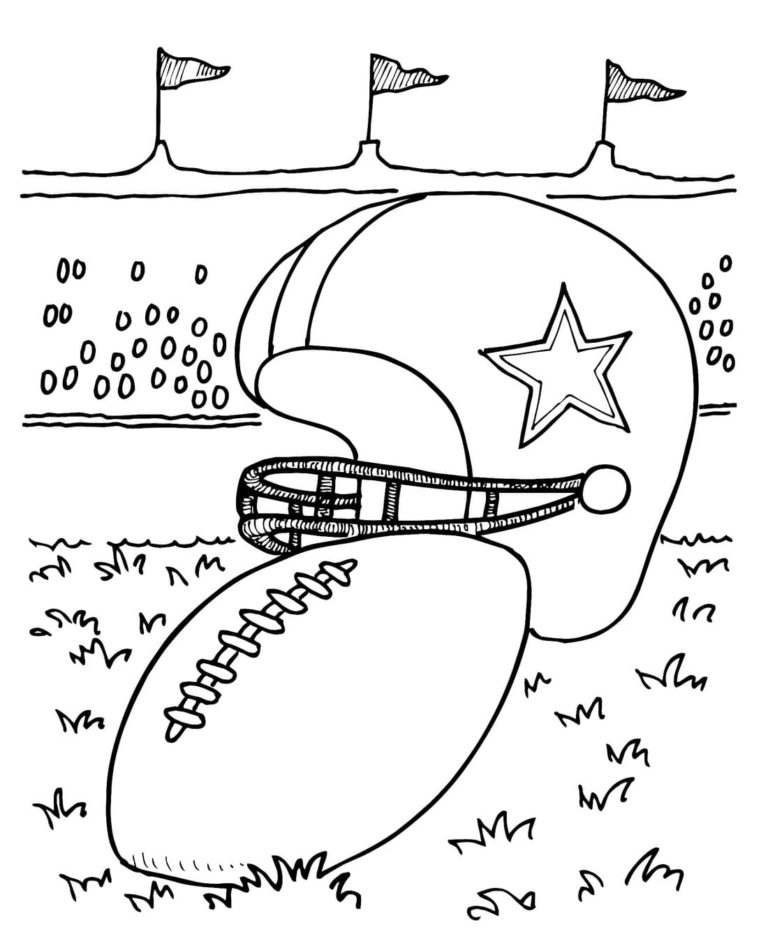 Football Helmet Coloring Pages. Free Printable | WONDER DAY — Coloring ...