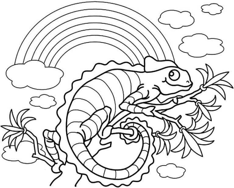 Chameleon coloring pages - Free coloring pages | WONDER DAY — Coloring ...