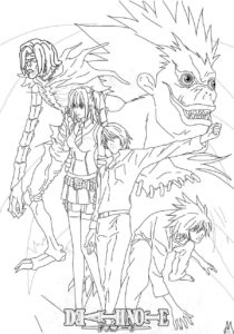 Death Note Coloring Pages - Best coloring pages | WONDER DAY — Coloring ...