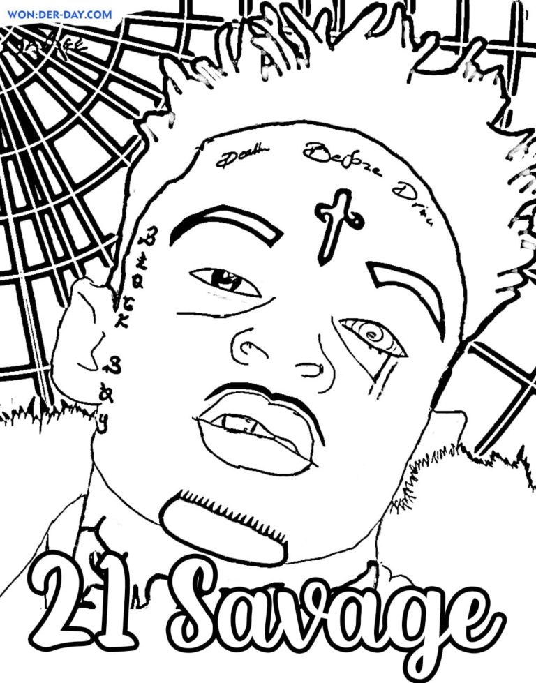 21 Savage coloring pages - Print for Free | WONDER DAY — Coloring pages ...