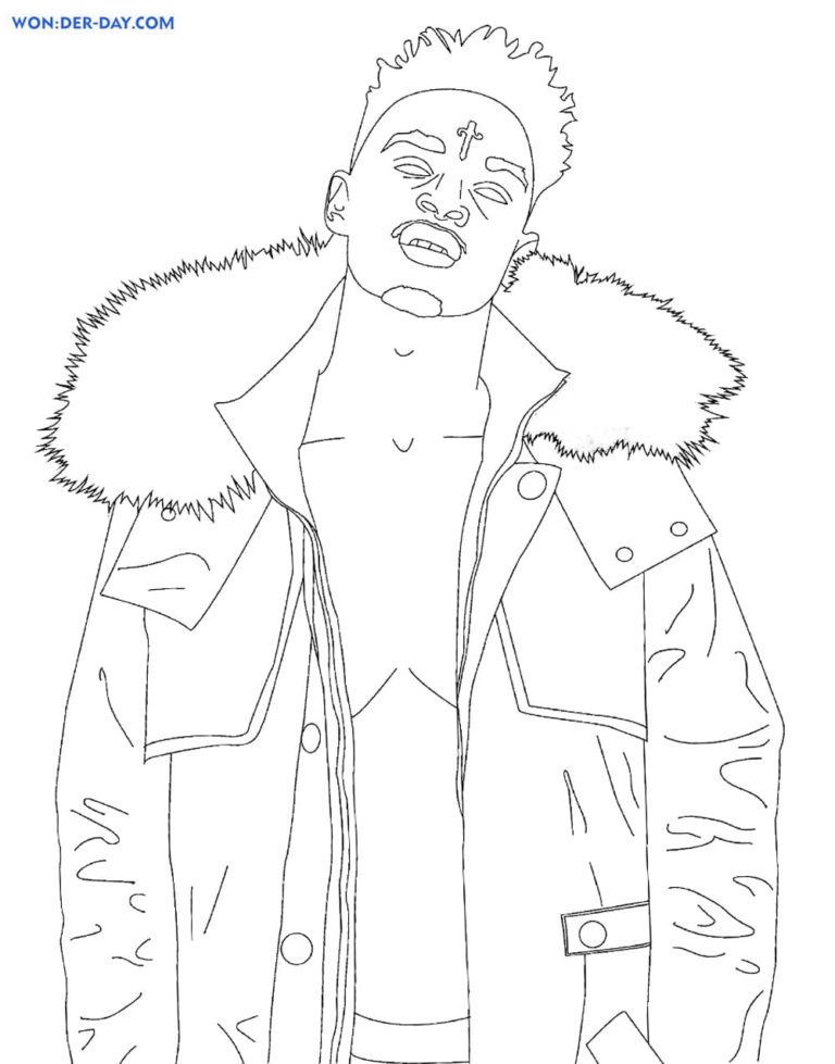 21 Savage coloring pages - Print for Free | WONDER DAY — Coloring pages ...