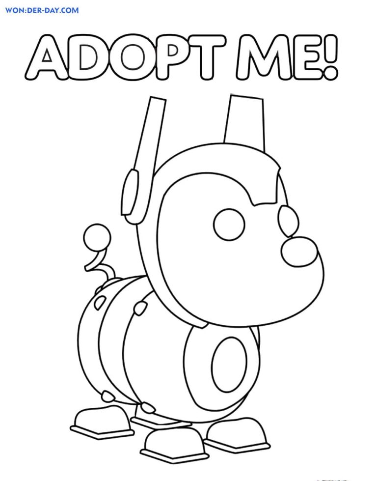 Ausmalbilder Adopt Me. Kostenlos drucken | WONDER DAY