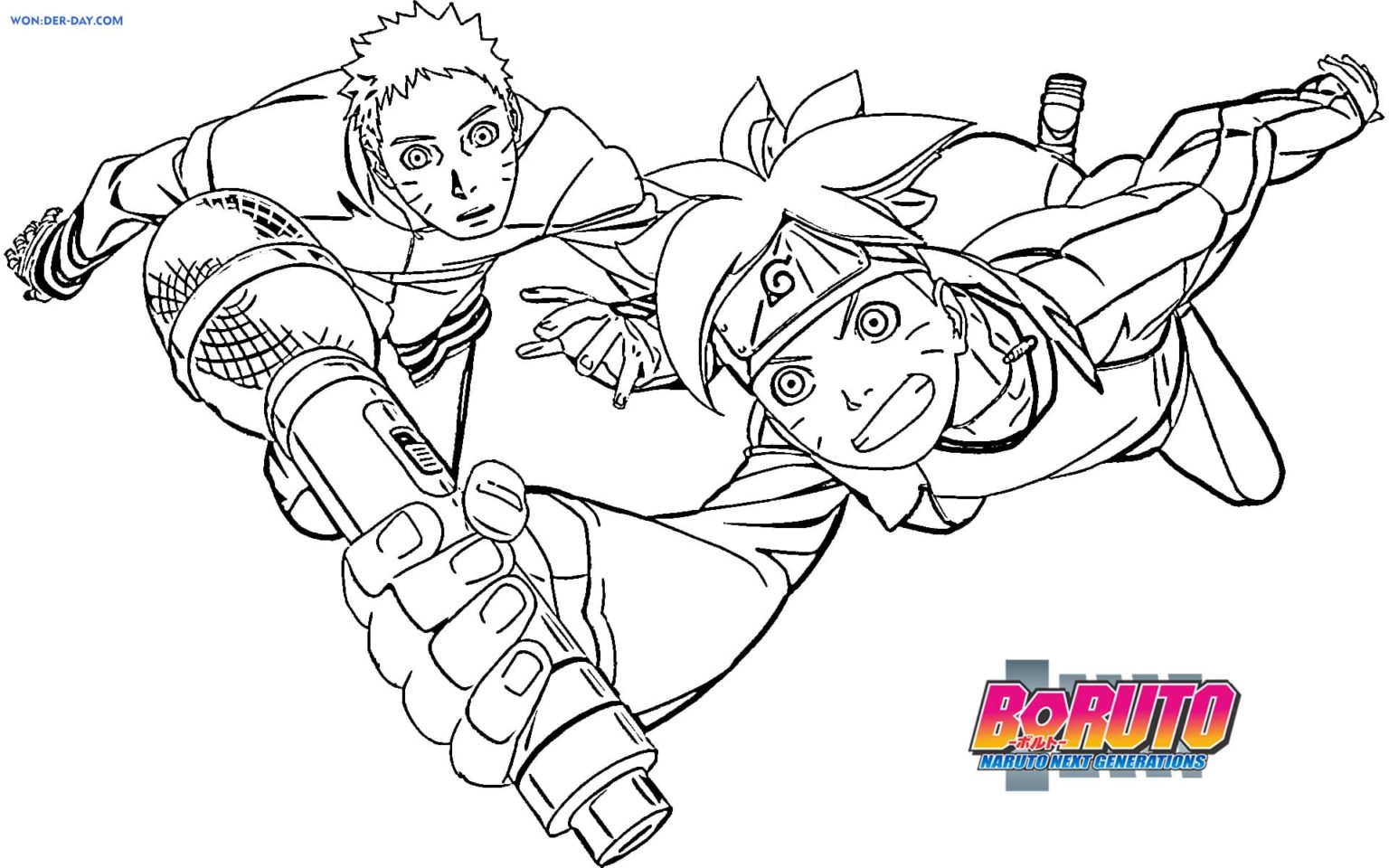 Boruto Coloring Pages - Print and color | WONDER DAY — Coloring pages ...