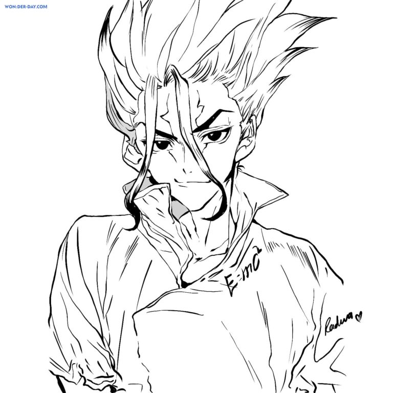 Dr. Stone Coloring Pages - Free Printable Coloring Pages