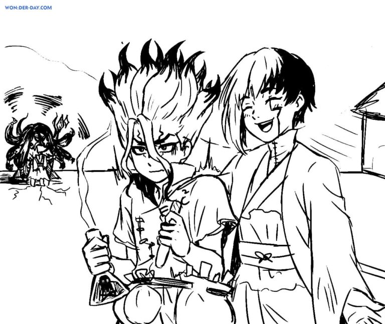 Dr. Stone Coloring Pages - Free Printable Coloring Pages