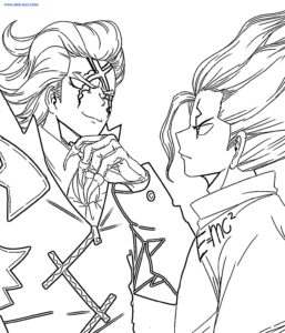 Coloriage Dr Stone - Coloriage imprimables gratuites