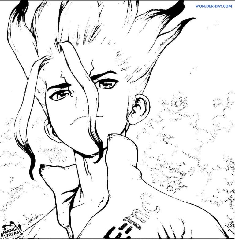 Coloriage Dr Stone - Coloriage imprimables gratuites