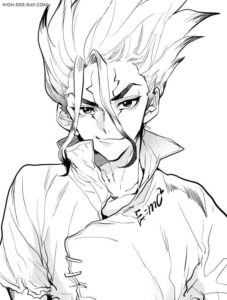 Dr. Stone Coloring Pages - Free Printable Coloring Pages